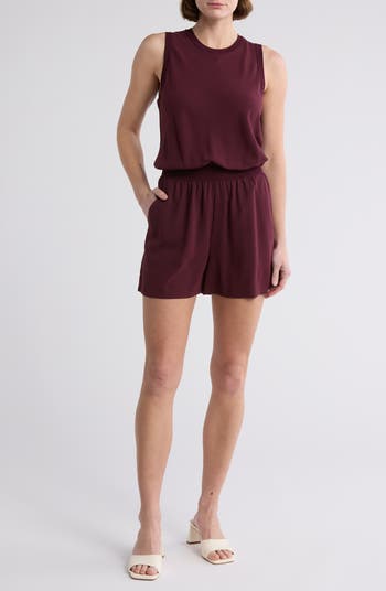 Theory Lewie Drapey Sleeveless Romper | Nordstromrack
