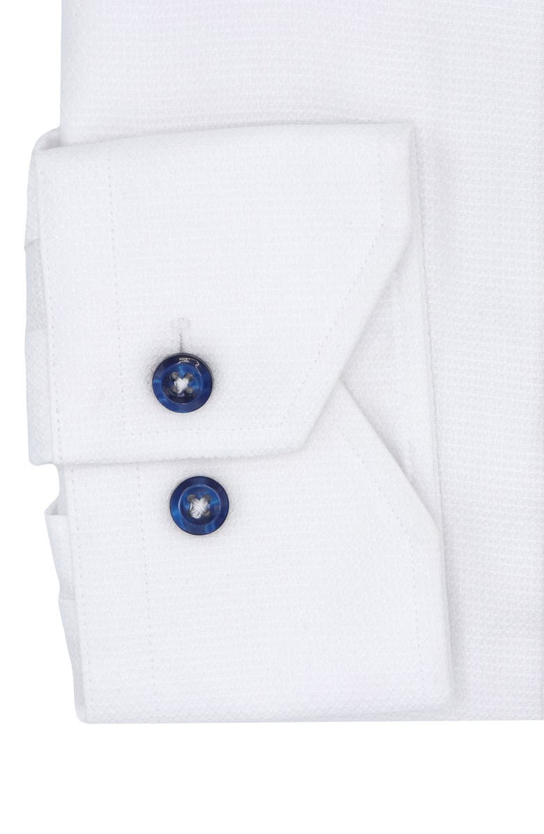 Lorenzo Uomo Diamond Textured Trim Fit Dress Shirt | Nordstromrack