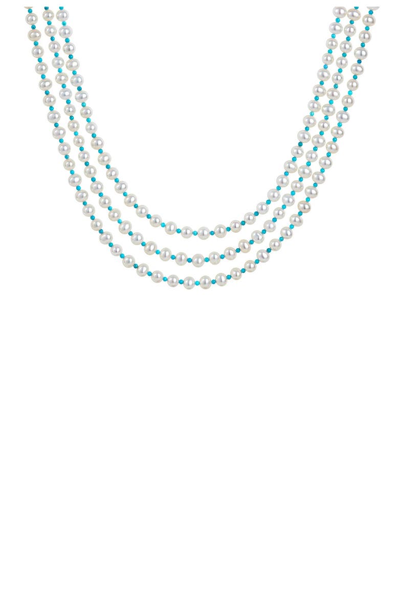 LAGOS 18K Gold & Sterling Silver Icon Triple Strand Turquoise Necklace ...