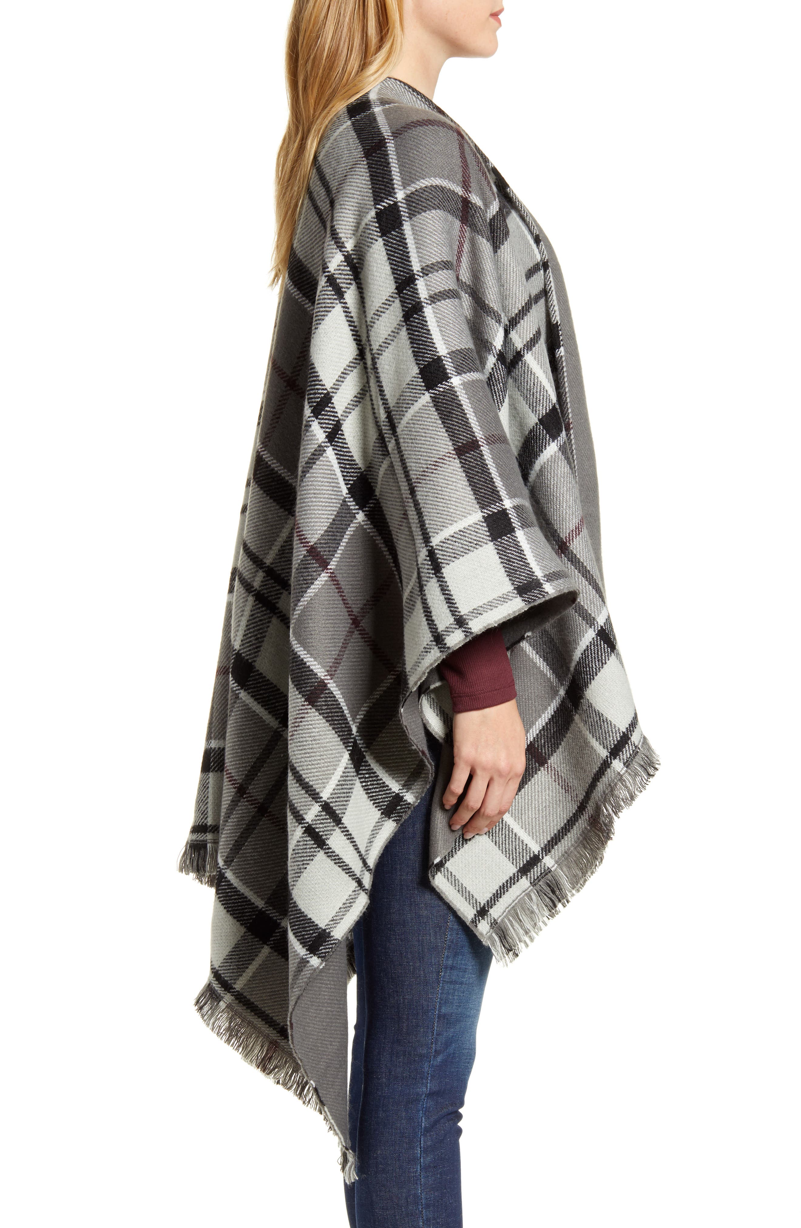 Lomand Tartan Double Face Serape Wrap (Women) | Nordstromrack