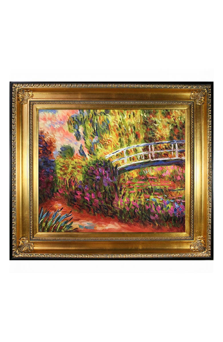 OVERSTOCK ART The Japanese Bridge by Claude Monet Framed Wall Art - 20 ...