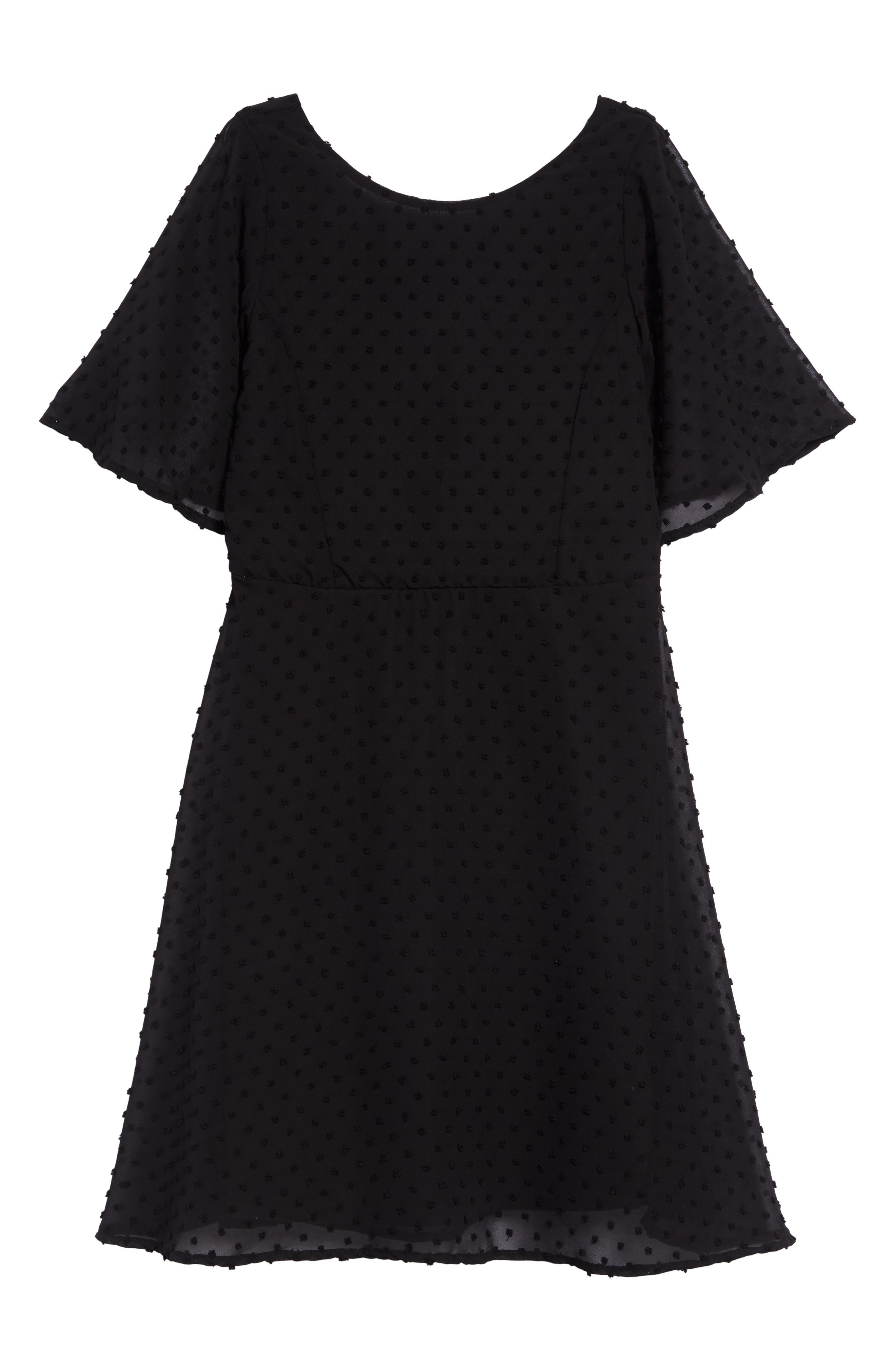 Ava & Yelly Swiss Dot Skater Dress | Nordstrom