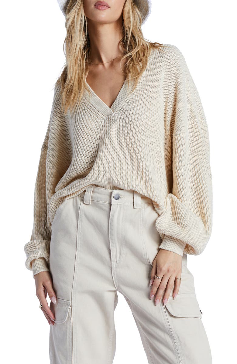 Billabong No Worries Relaxed Fit Split Neck Sweater | Nordstrom