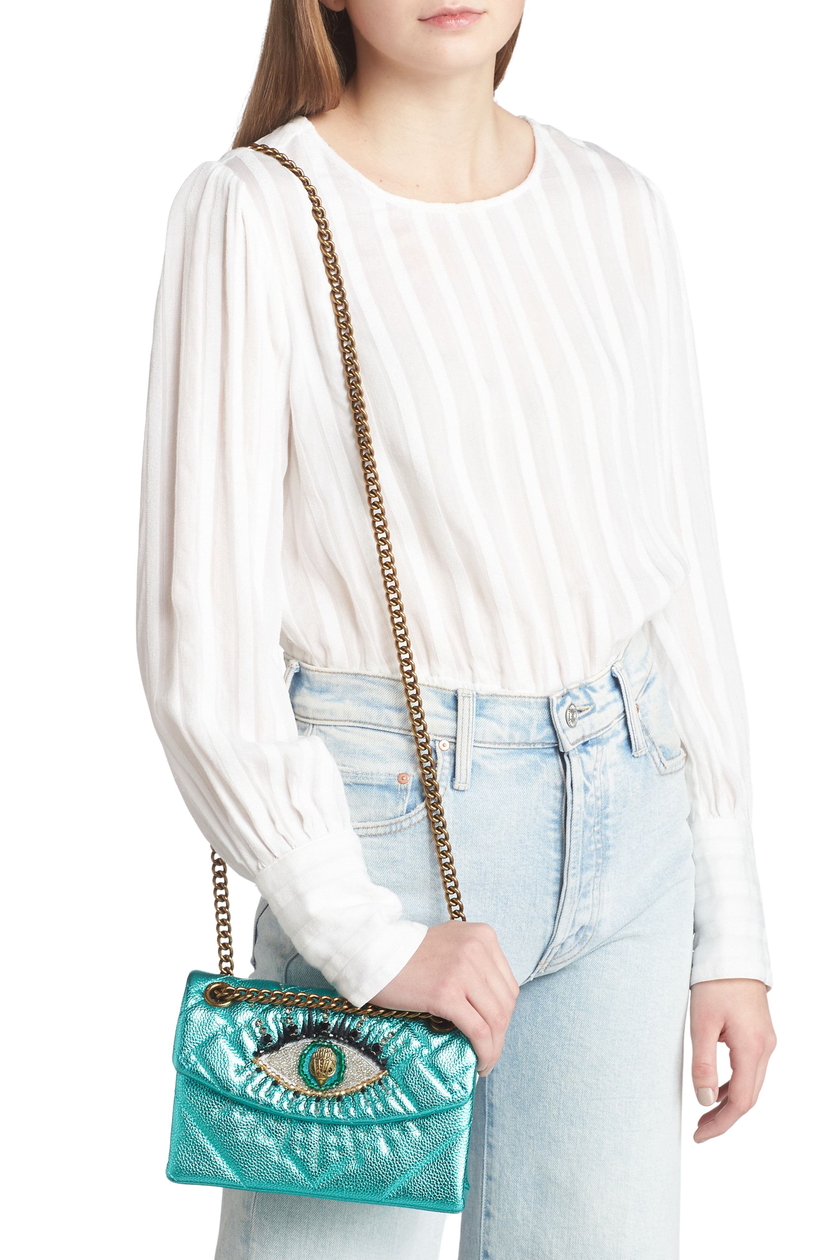 Kurt Geiger London Mini Kensington Evil Eye Leather Crossbody Bag ...