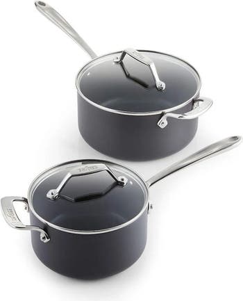 All-Clad Hard Anodized Aluminum 2.5-Quart & 4-Quart Nonstick Saucepan ...