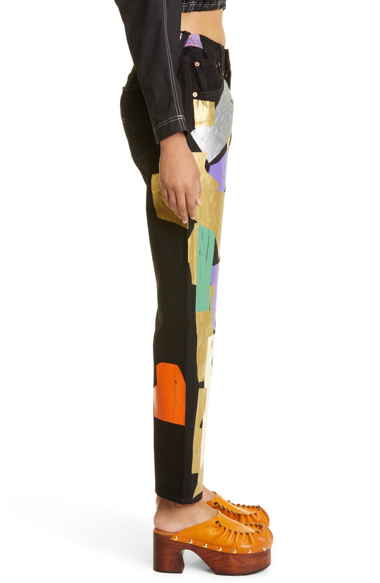 SC103 Peeling Paint Nonstretch Straight Leg Jeans | Nordstrom