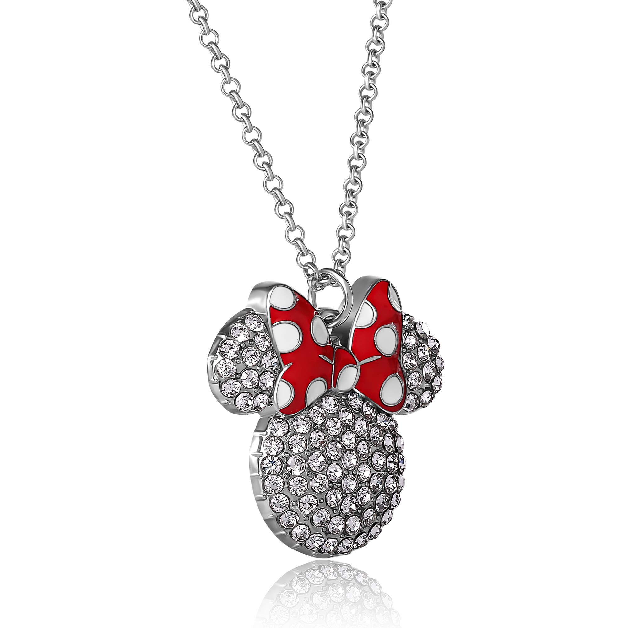 Fashion Red Polka Dot Bow Crystals Pave Necklace (Women) | Nordstrom