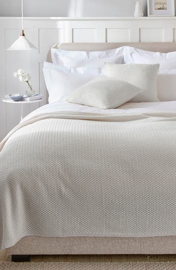 The White Company Manon Lambswool Blend Knit Throw Blanket | Nordstrom