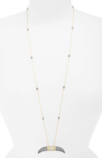 FREIDA ROTHMAN Freida Rothman Crystal Horn Pendant Necklace | Nordstrom