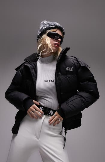 Topshop Sno Hooded Nylon Ski Jacket | Nordstrom