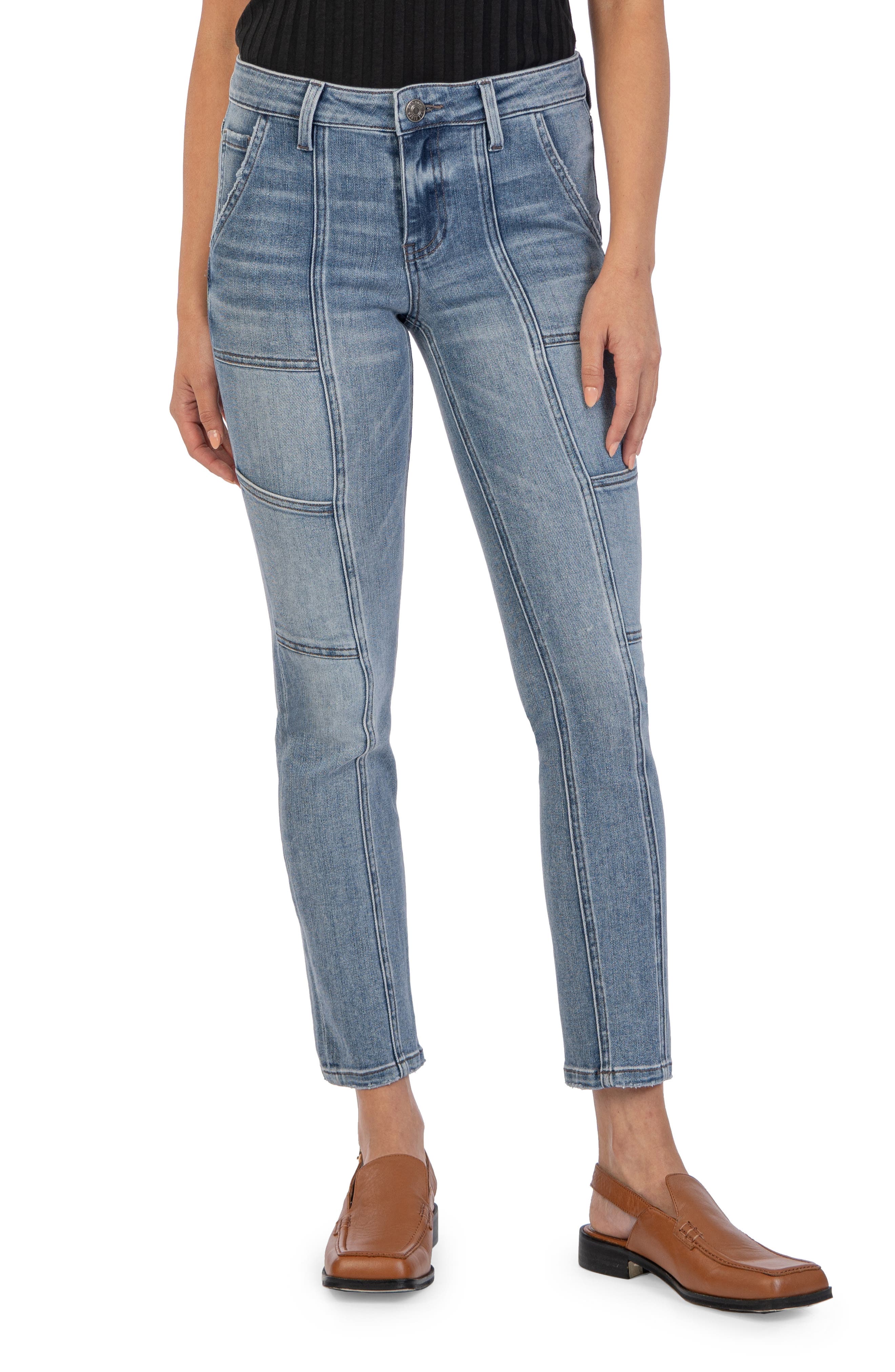 KUT from the Kloth Reese Seamed Ankle Slim Jeans | Nordstromrack