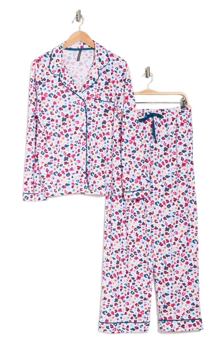 JACLYN Notch Collar Long Pajamas | Nordstromrack