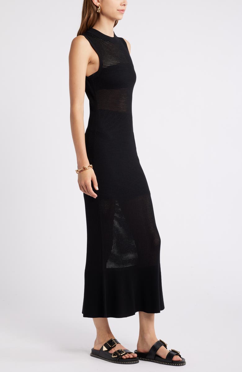 Open Edit Sleeveless Mesh Sweater Dress | Nordstromrack