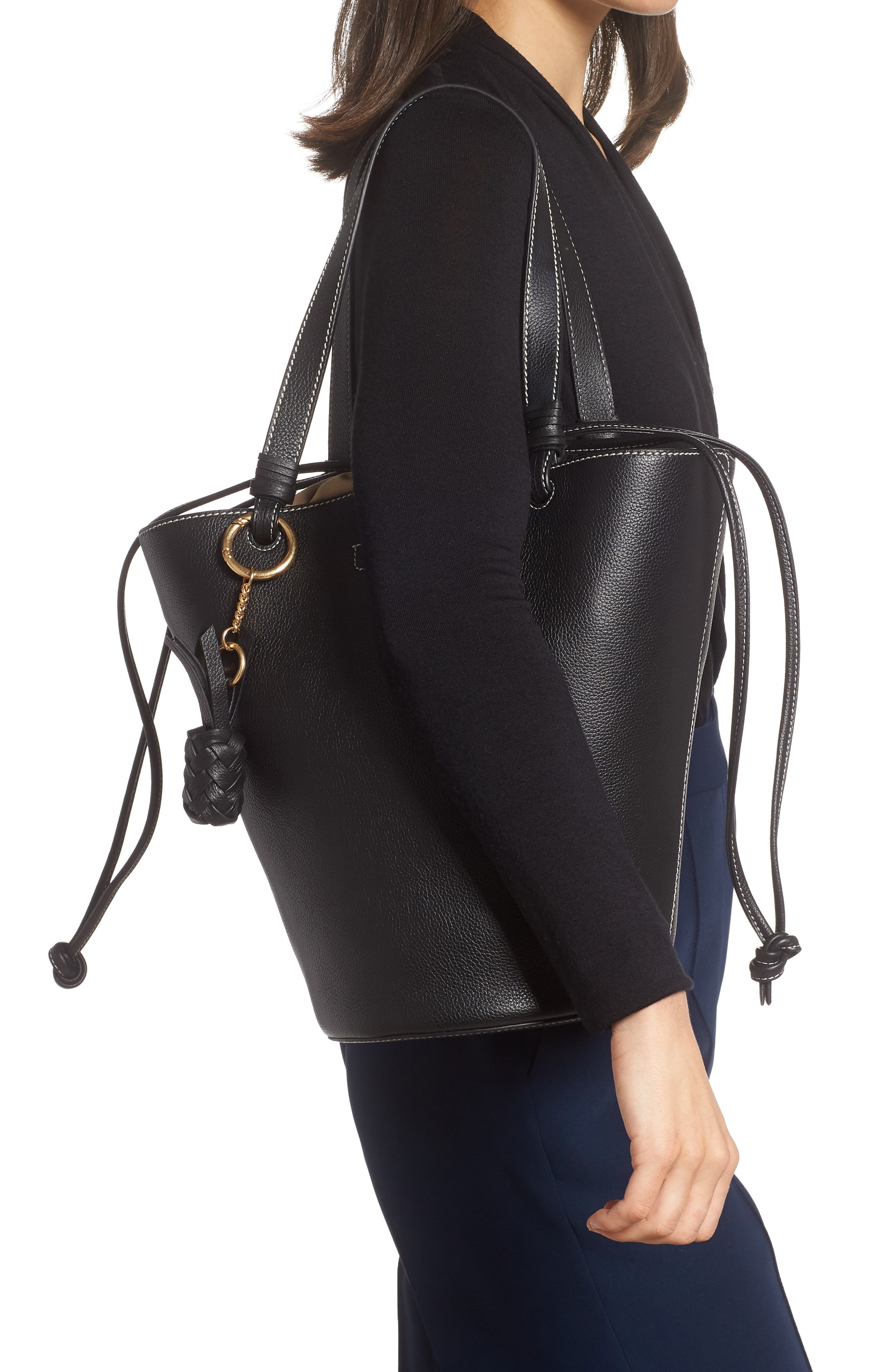 See by Chloé Cecilia Leather Drawstring Tote | Nordstromrack