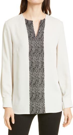 Misook Split Neck Tunic Blouse | Nordstrom