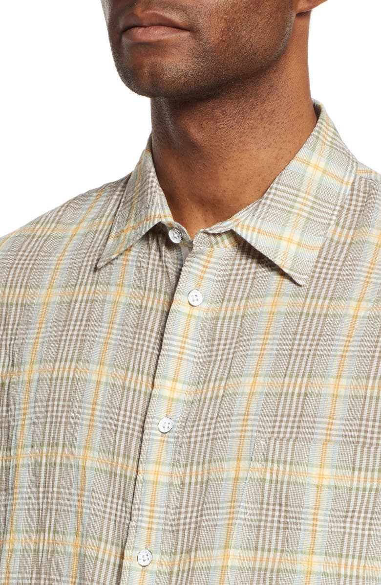 rag & bone Gus Plaid Short Sleeve Button-Up Shirt | Nordstromrack