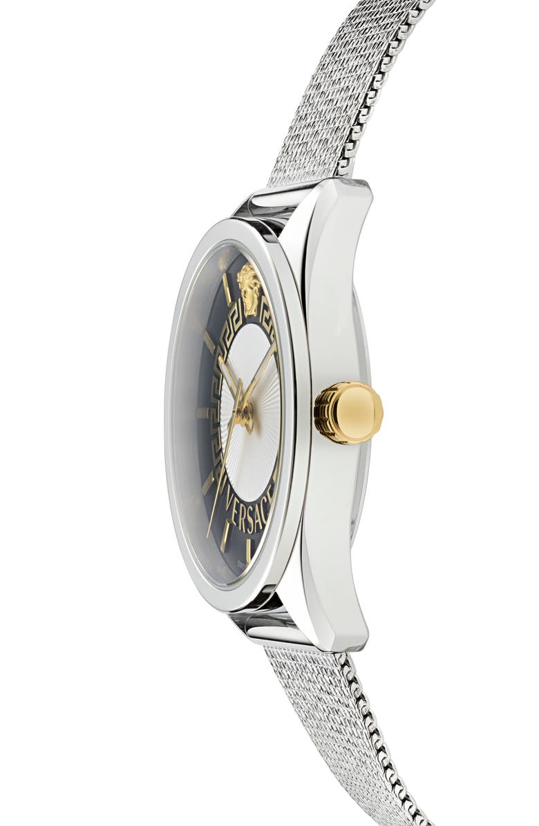 Versace New V-Circle Mesh Strap Watch, 36mm | Nordstrom