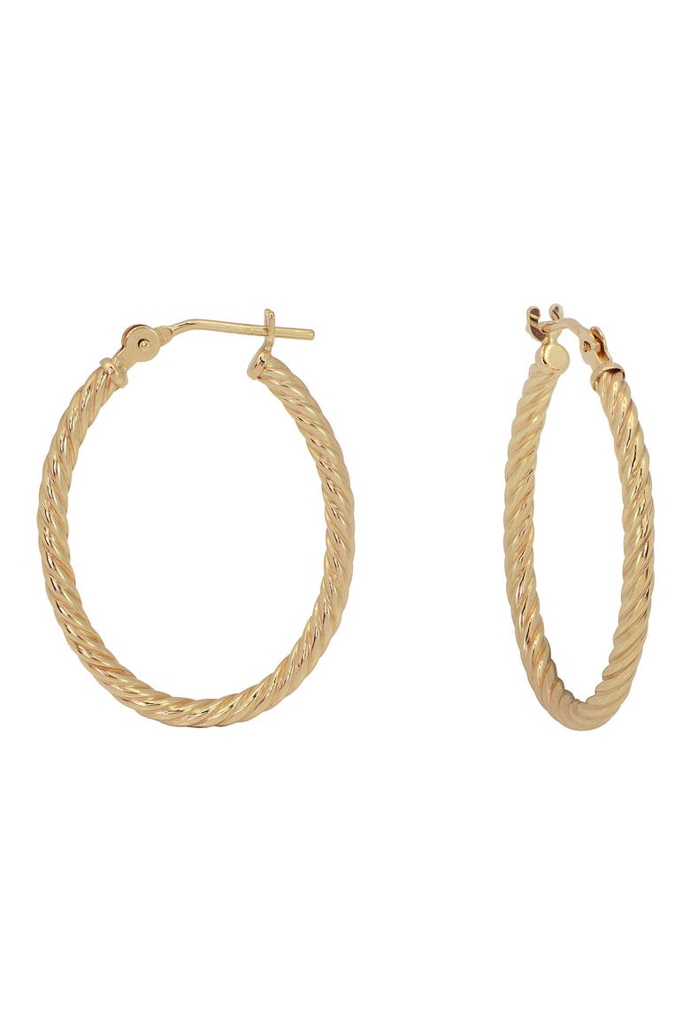 14K Yellow Gold Rope Texture Hoop Earrings (Women) | Nordstromrack