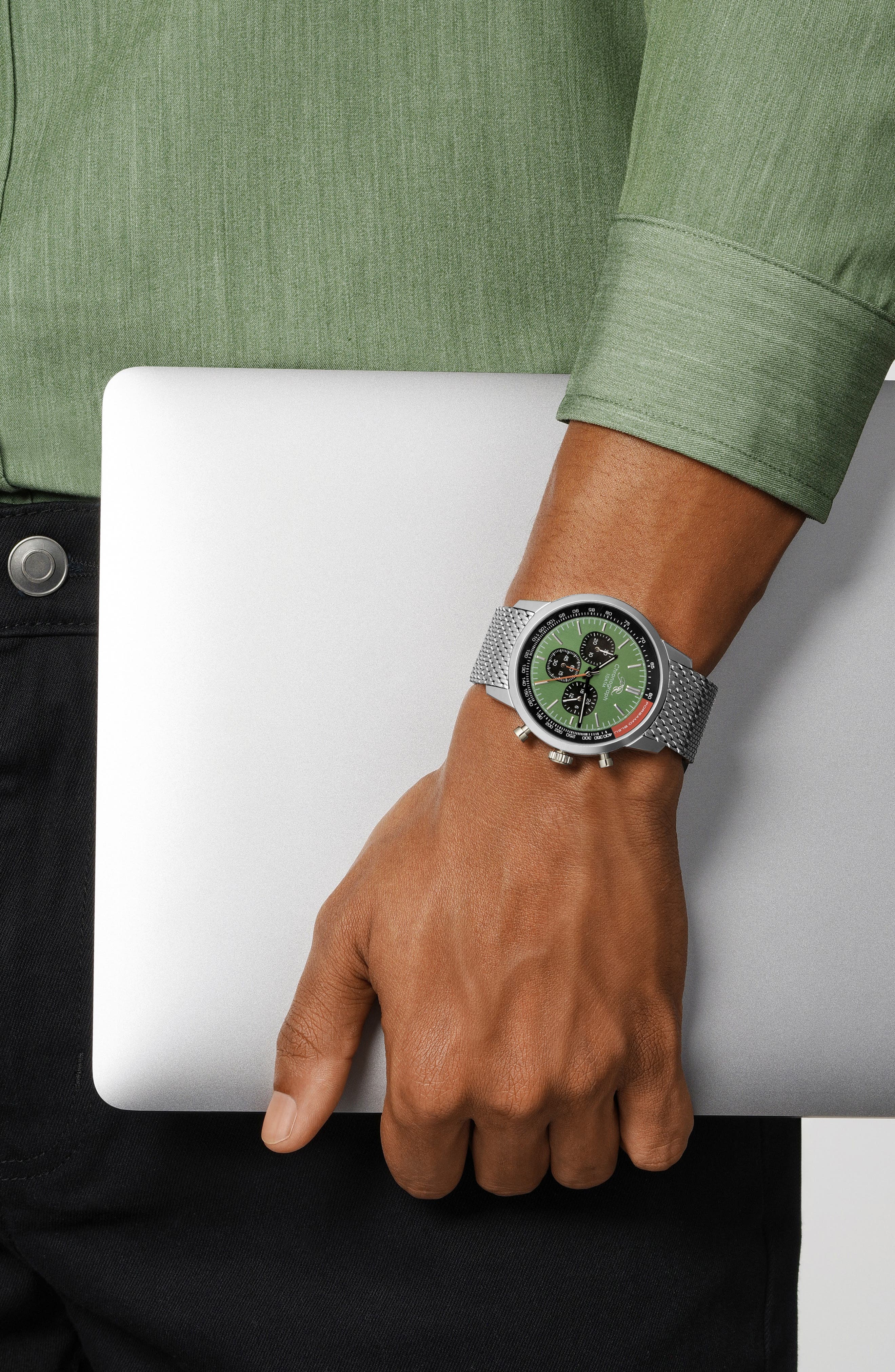 PORSAMO BLEU Simon Mesh Strap Chronograph Watch, 44mm | Nordstromrack