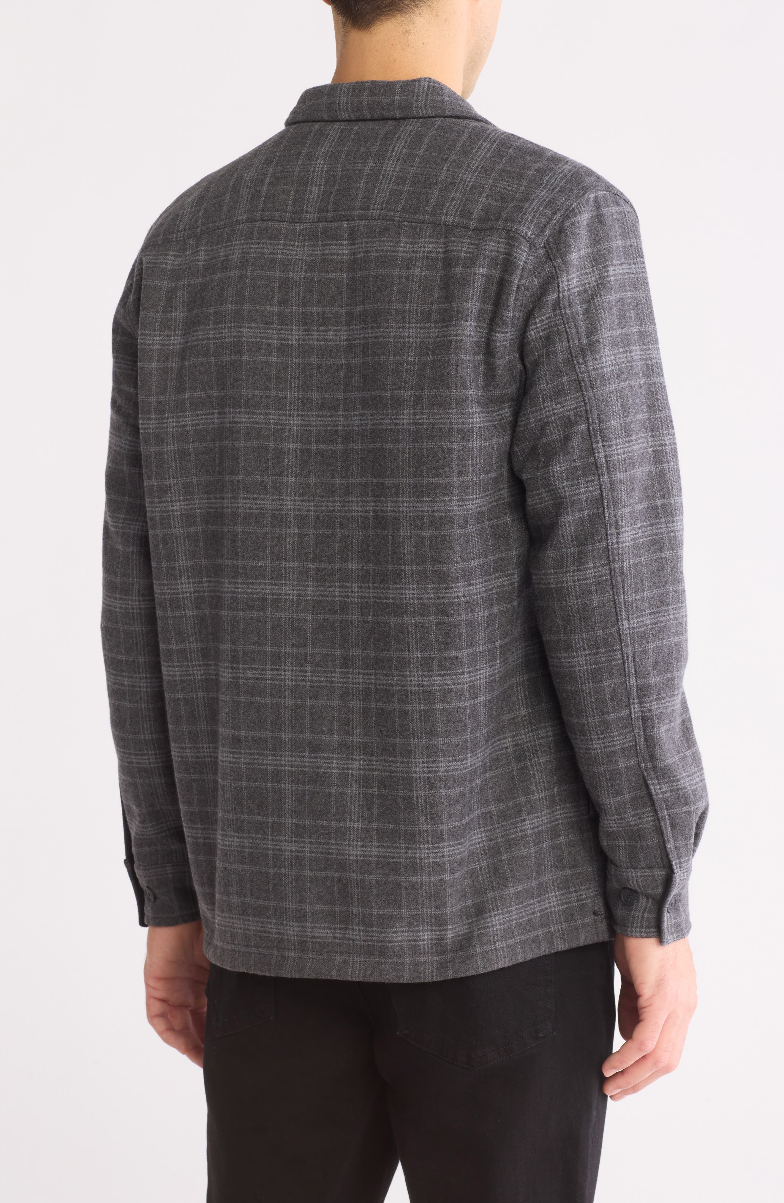 Weatherproof® Plaid Flannel Fleece Bonded Shirt Jacket | Nordstromrack
