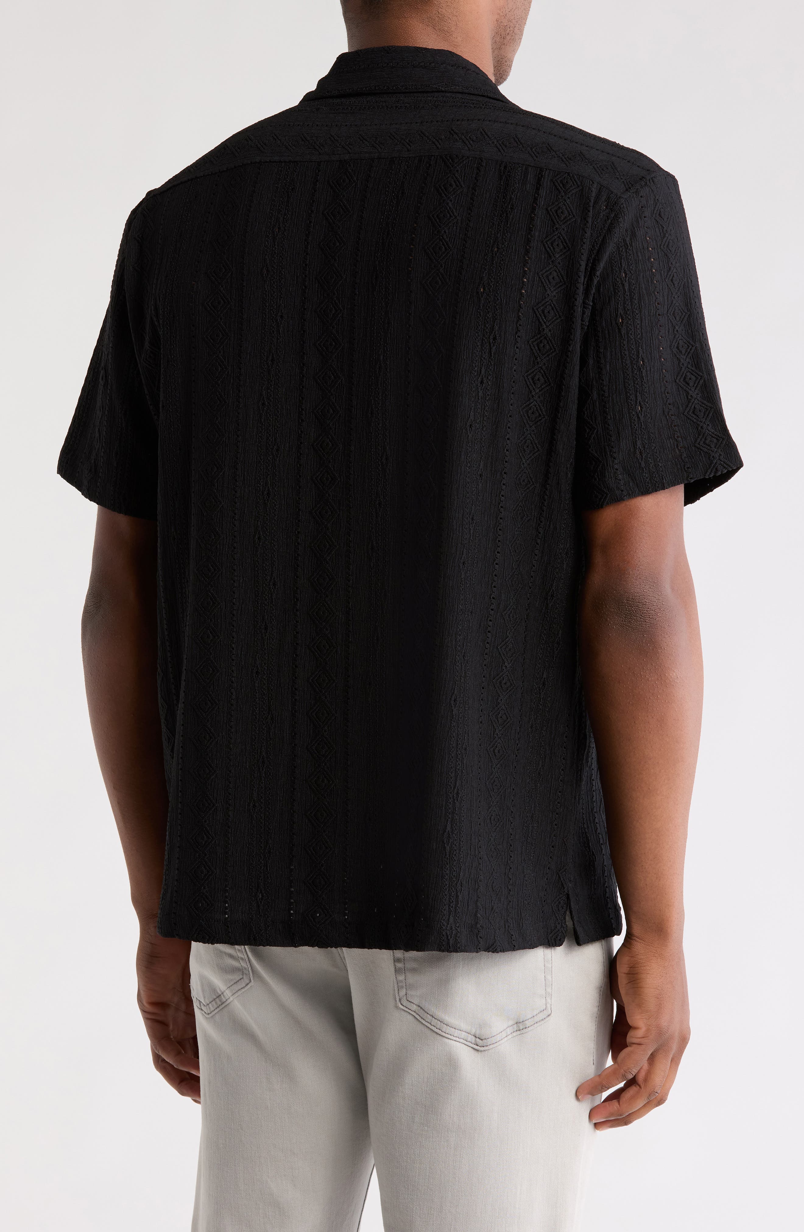 Civil Society Relaxed Fit Open Stitch Camp Shirt | Nordstromrack