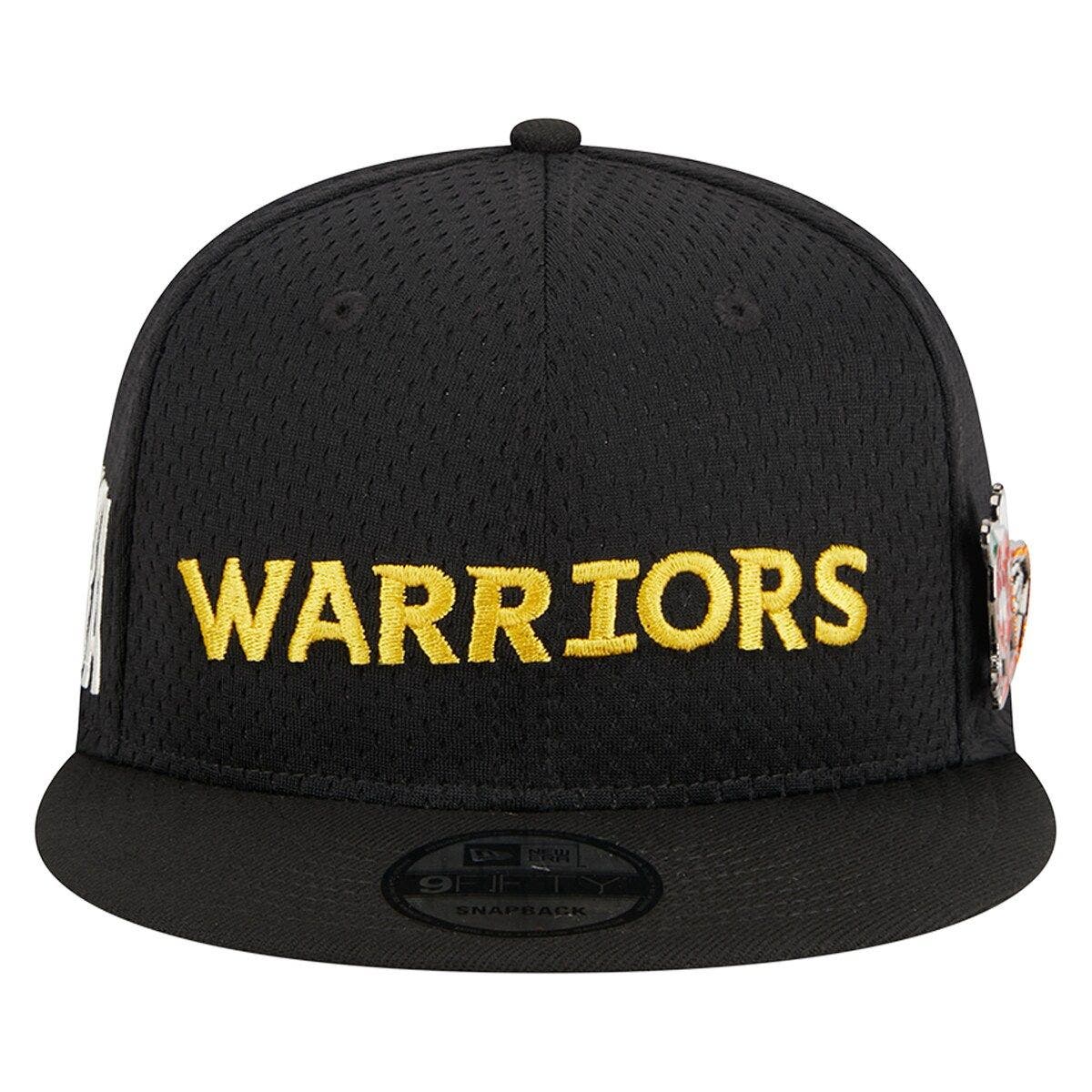 Men's New Era Black Golden State Warriors Post-Up Pin Mesh 9FIFTY ...