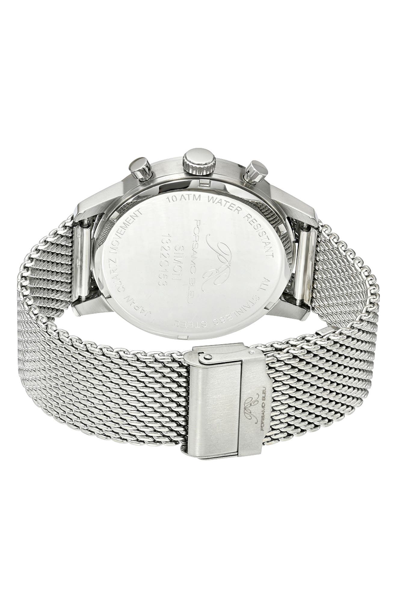 PORSAMO BLEU Simon Mesh Strap Chronograph Watch, 44mm | Nordstromrack