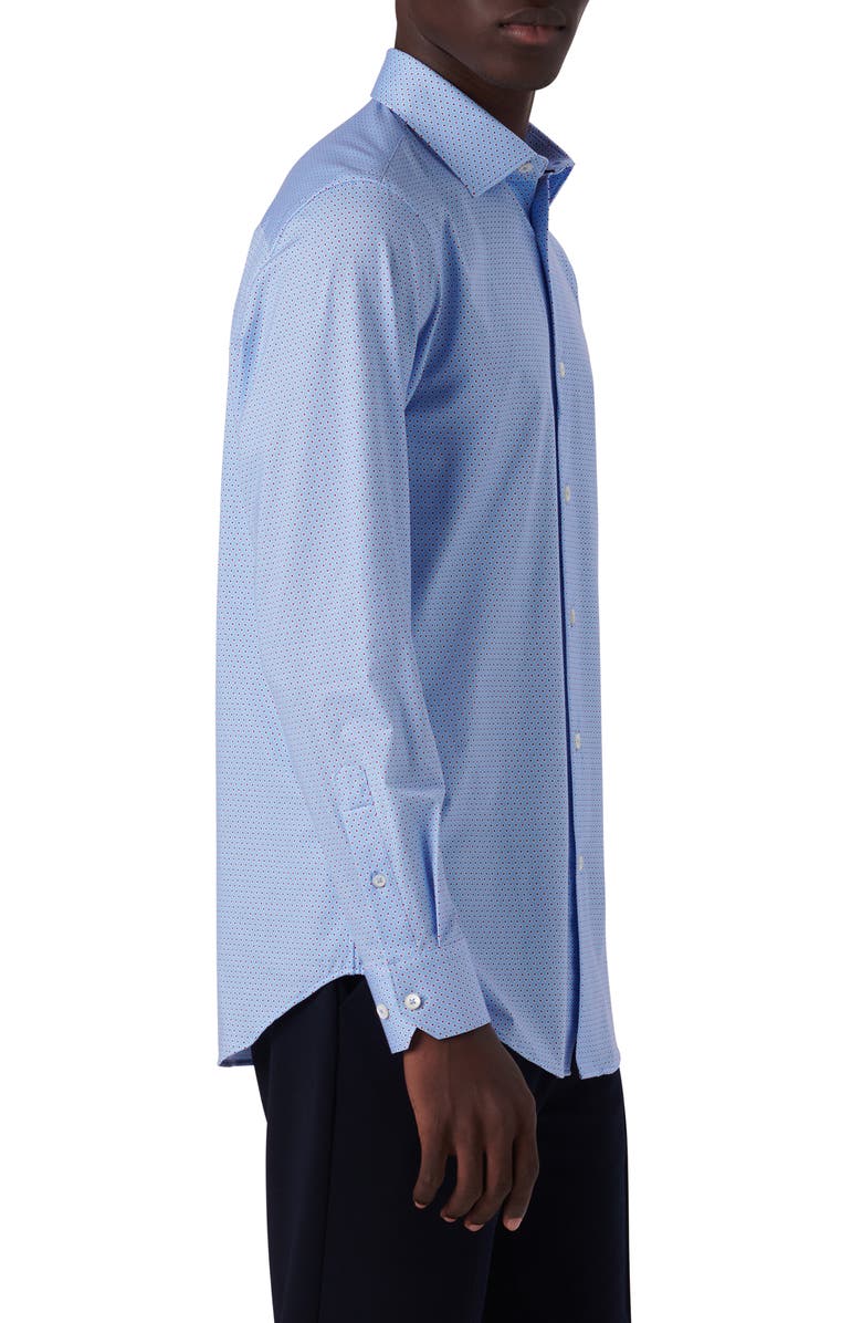 Bugatchi OoohCotton® Diamond Dot Print Button-Up Shirt | Nordstromrack