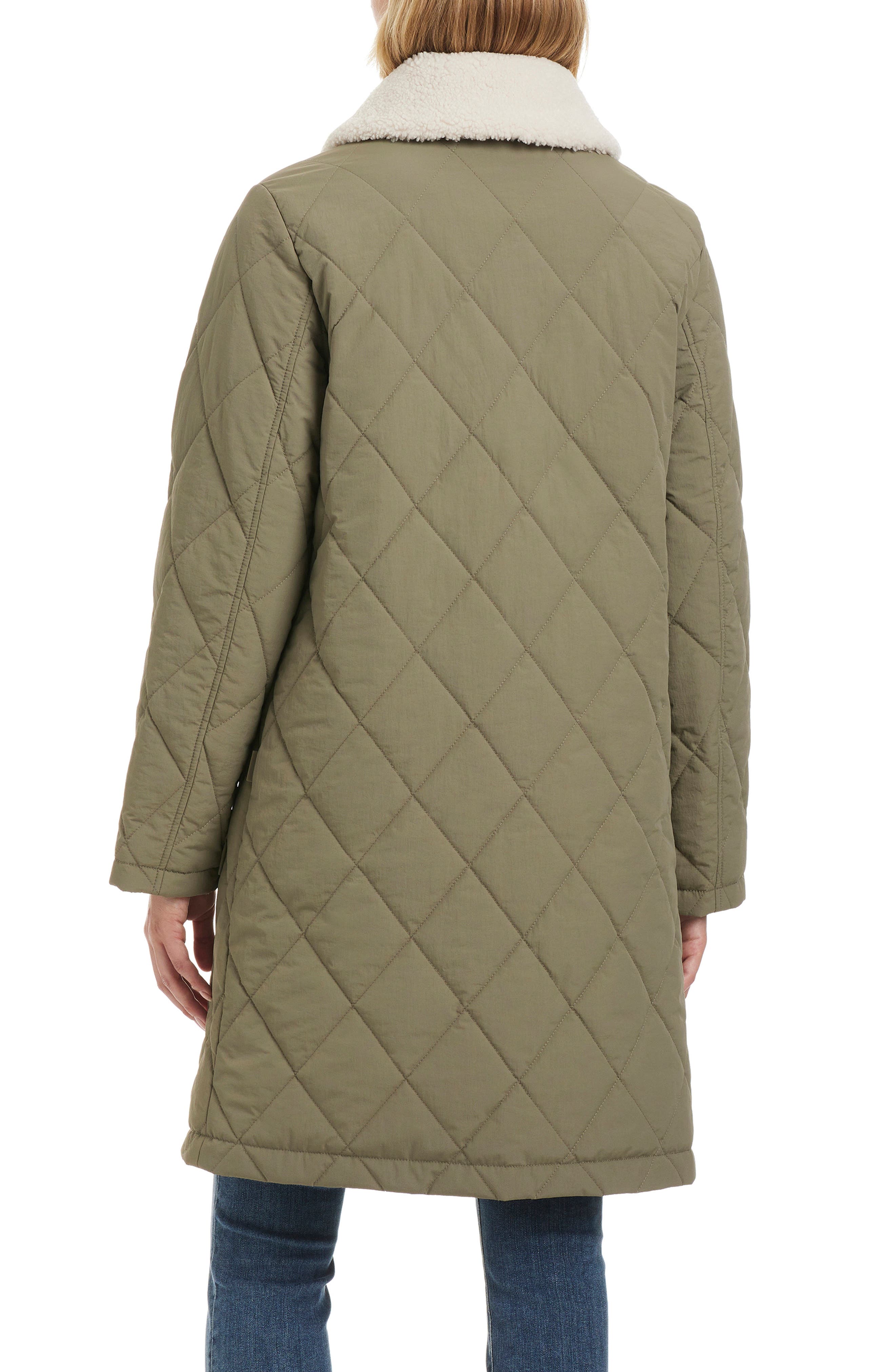 Sanctuary Water Resistant Quilted Coat with Removable Faux Shearling ...
