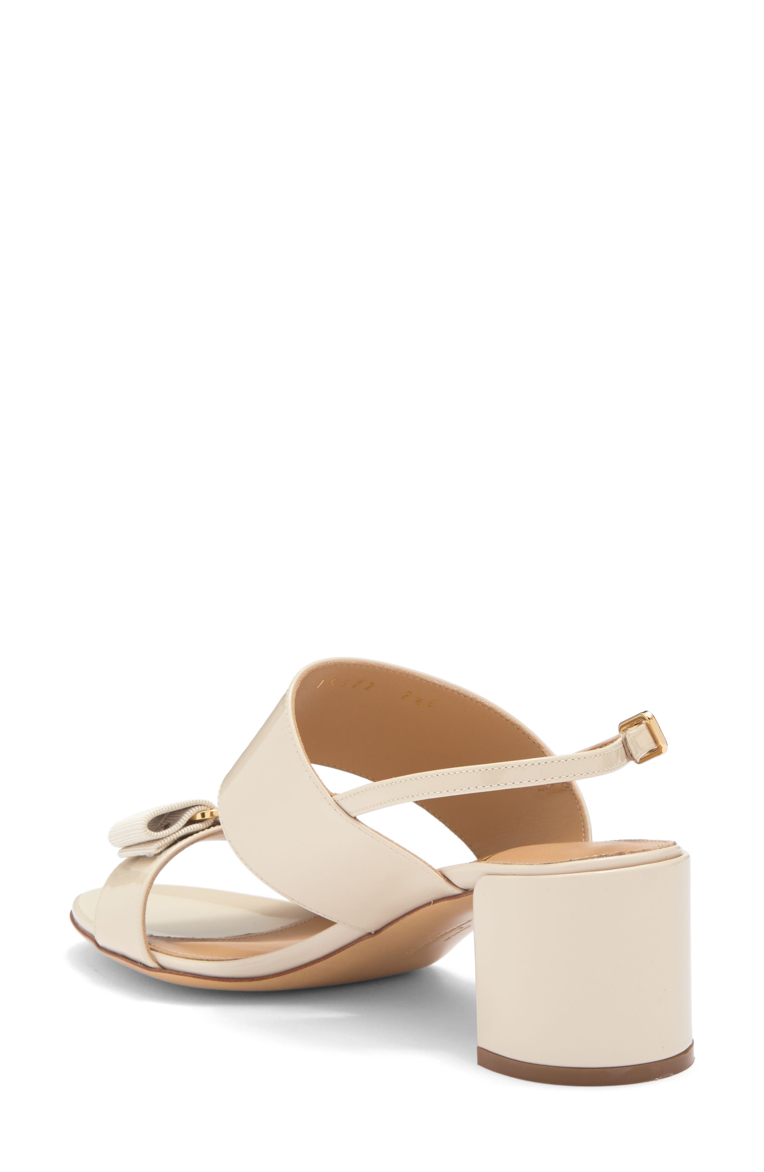 FERRAGAMO Vernice Bow Open Toe Sandal (Women) | Nordstromrack