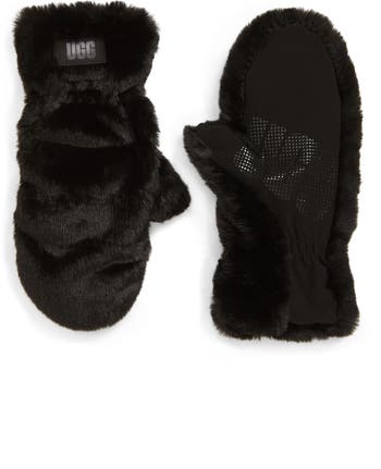 UGG® Faux Fur Mittens | Nordstrom