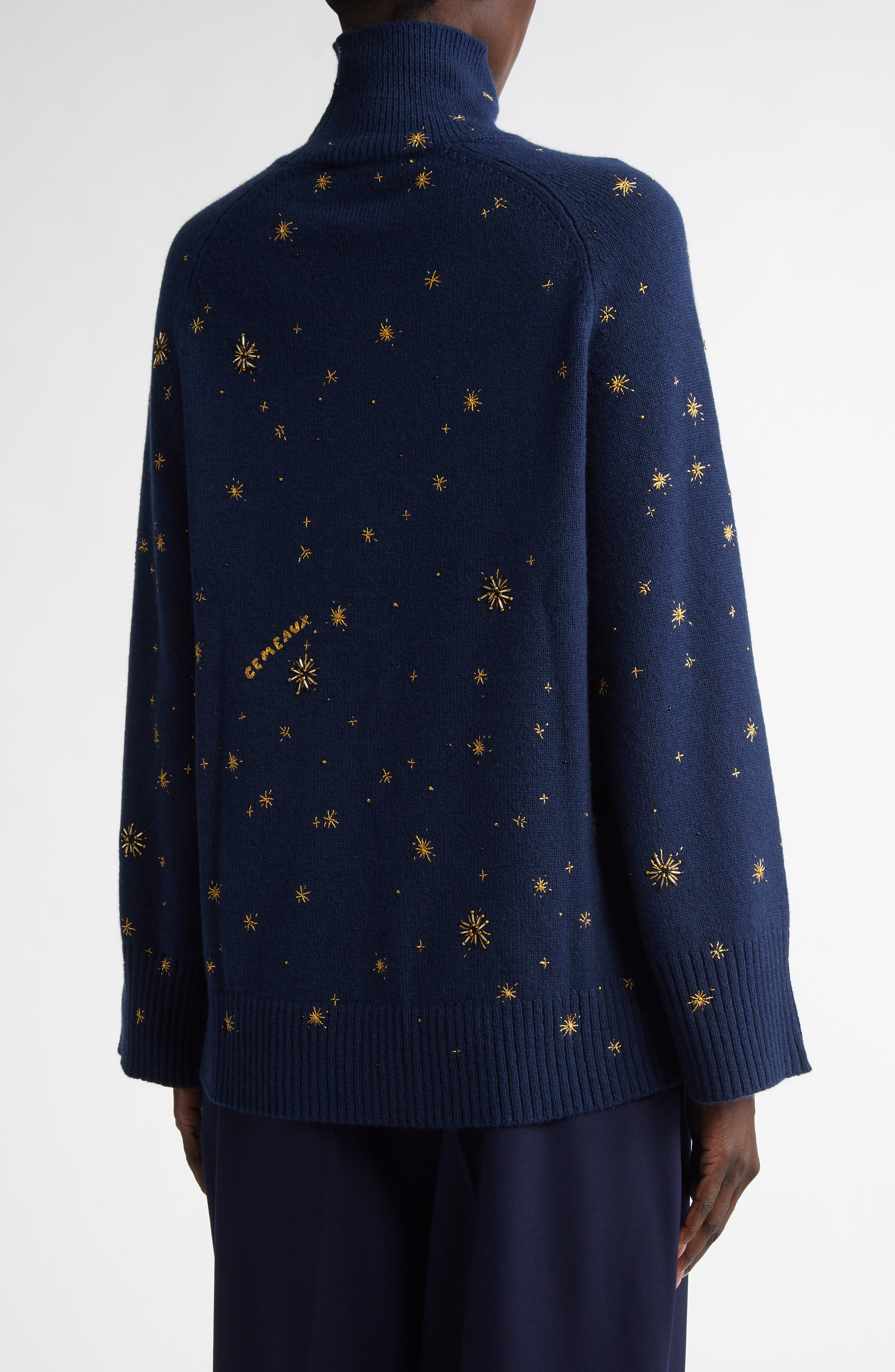 Altuzarra Jared Embroidered Virgin Wool Turtleneck Sweater | Nordstrom