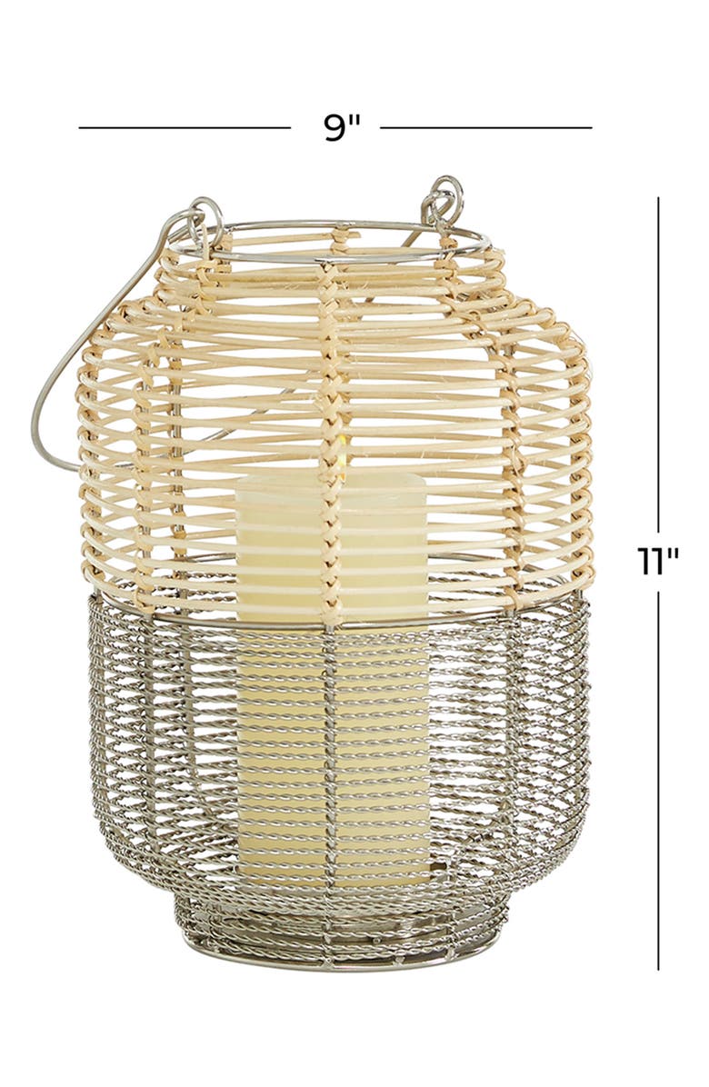 GINGER BIRCH STUDIO Natural Iron Contemporary Candle Holder Lantern ...