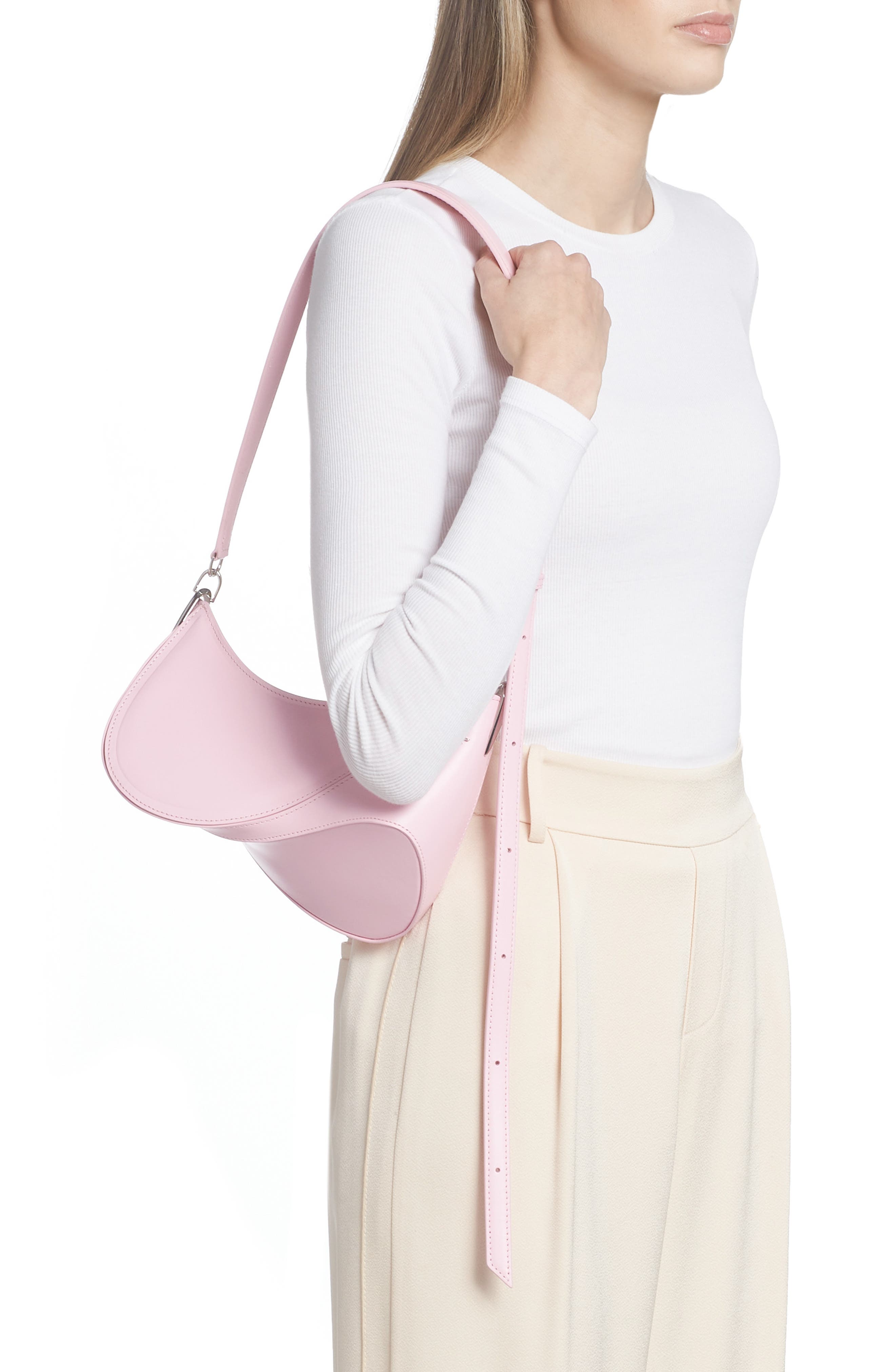 MUGLER Small Spiral Leather Shoulder Bag | Nordstrom