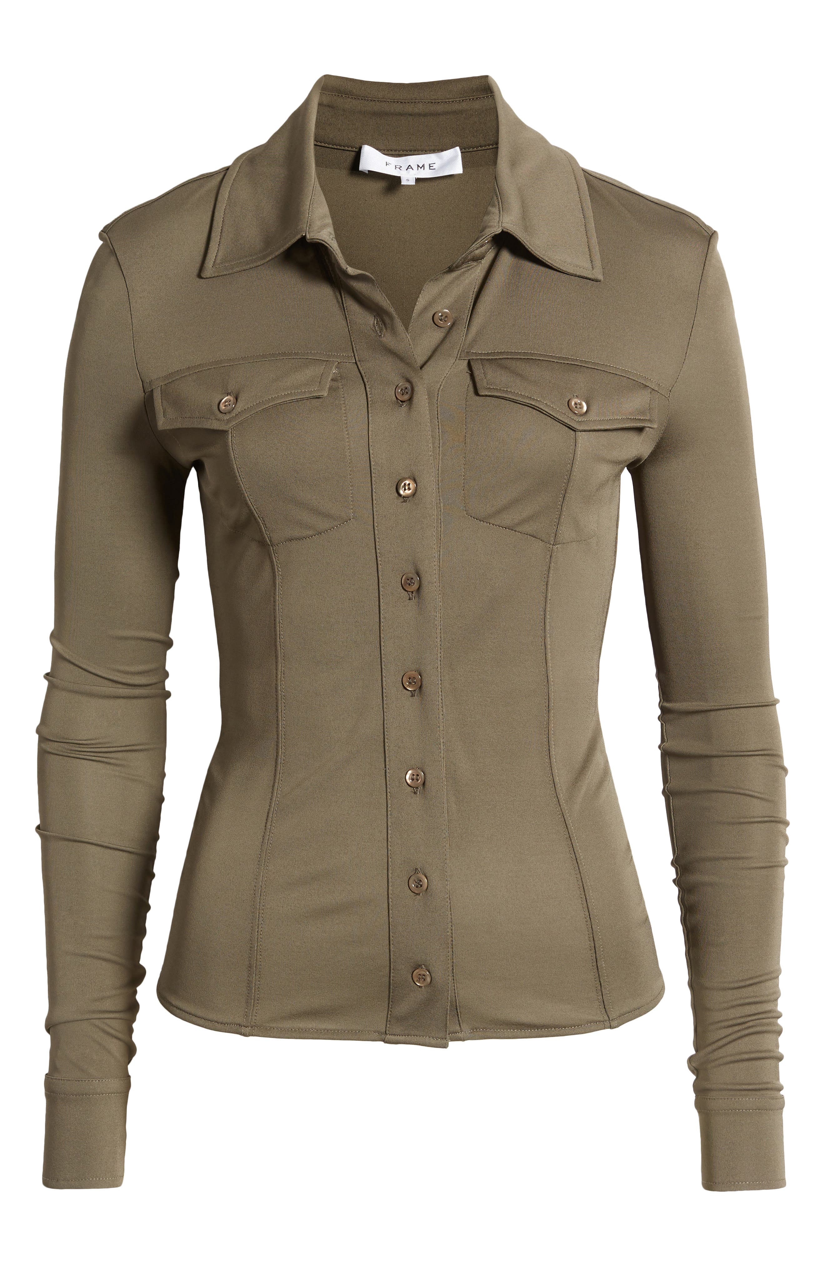 FRAME Jersey Button-Up Shirt | Nordstromrack