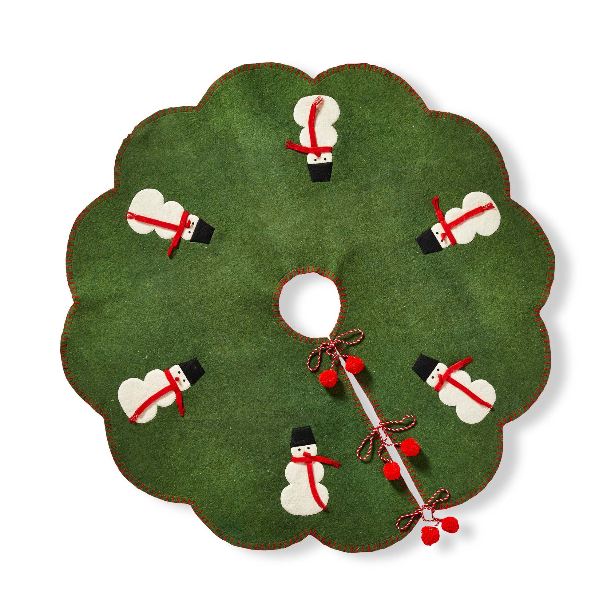 tag Snowman Tree Skirt Green Multi Wool Christmas Decor | Nordstrom