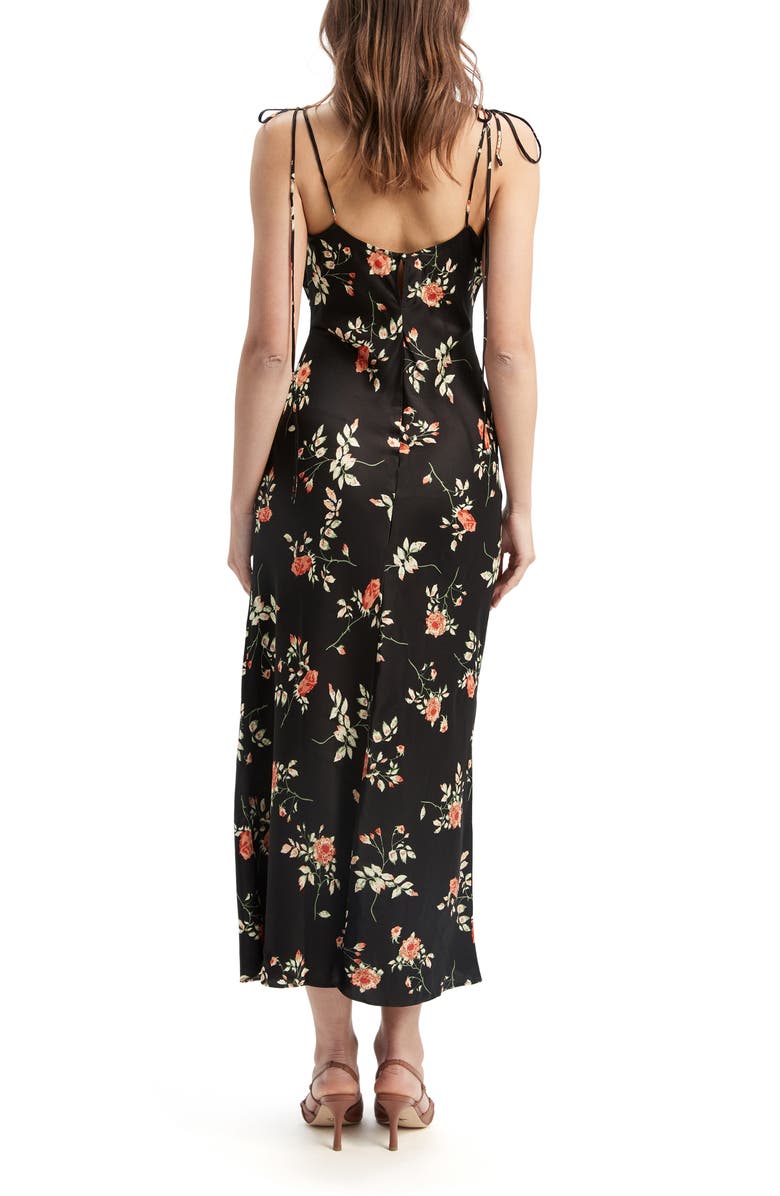 Bardot Andy Floral Rosette Midi Slipdress | Nordstromrack