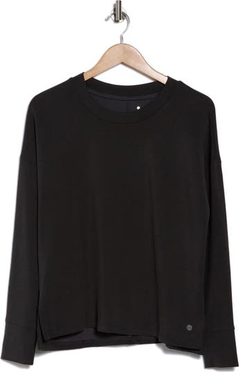 APANA Uptown Scuba Knit Long Sleeve Top | Nordstromrack