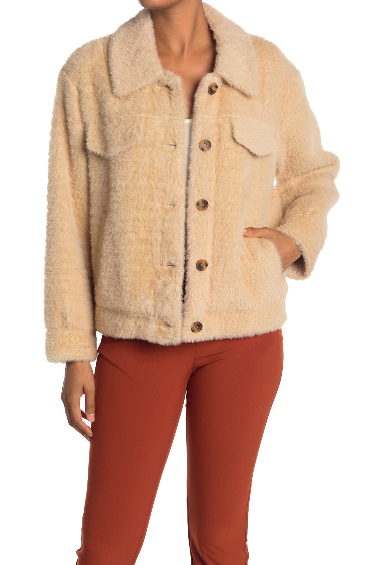 SEE U SOON Faux Fur Jacket | Nordstromrack