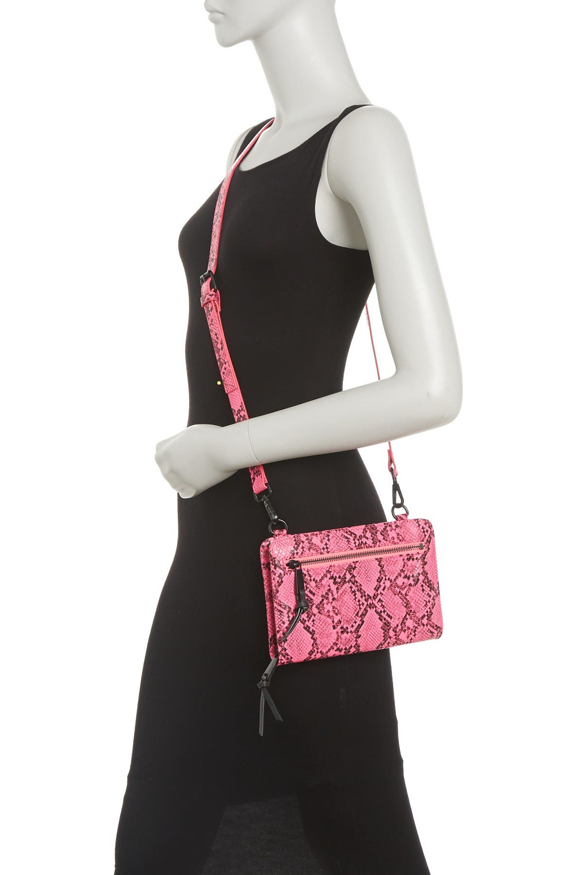 French Connection Lucy Neon Snakeskin Embossed Crossbody Wallet ...