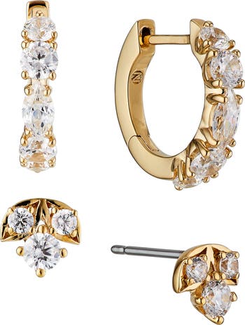 Nadri Prima Set of 2 Stud & Hoop Earrings | Nordstromrack