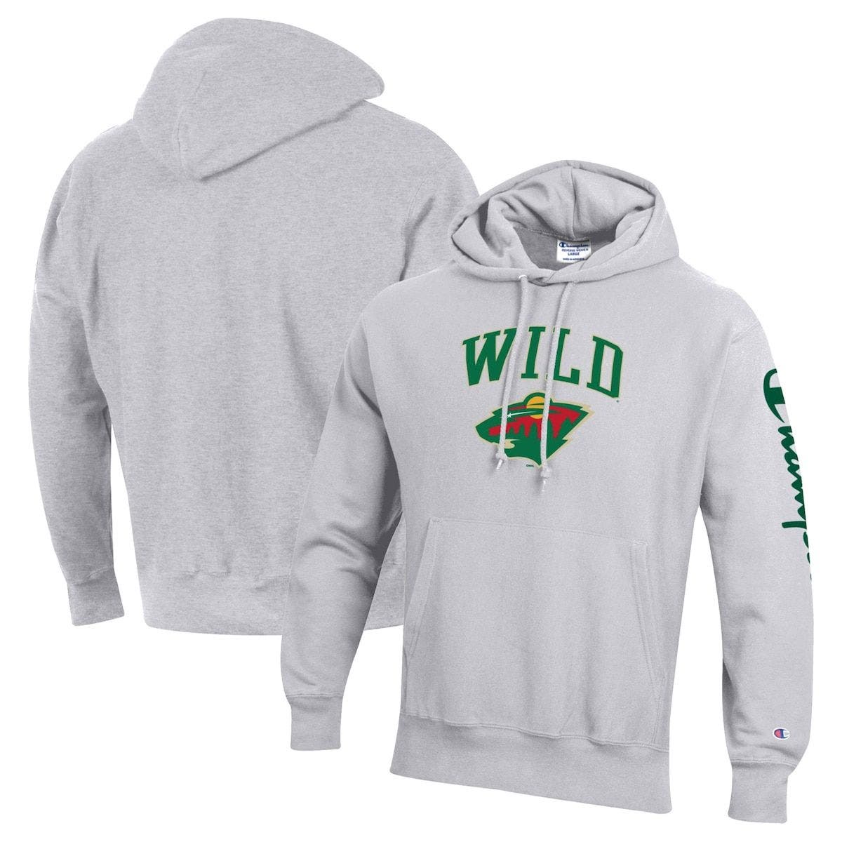 Champion Men's Champion Heather Gray Minnesota Wild Reverse Weave ...
