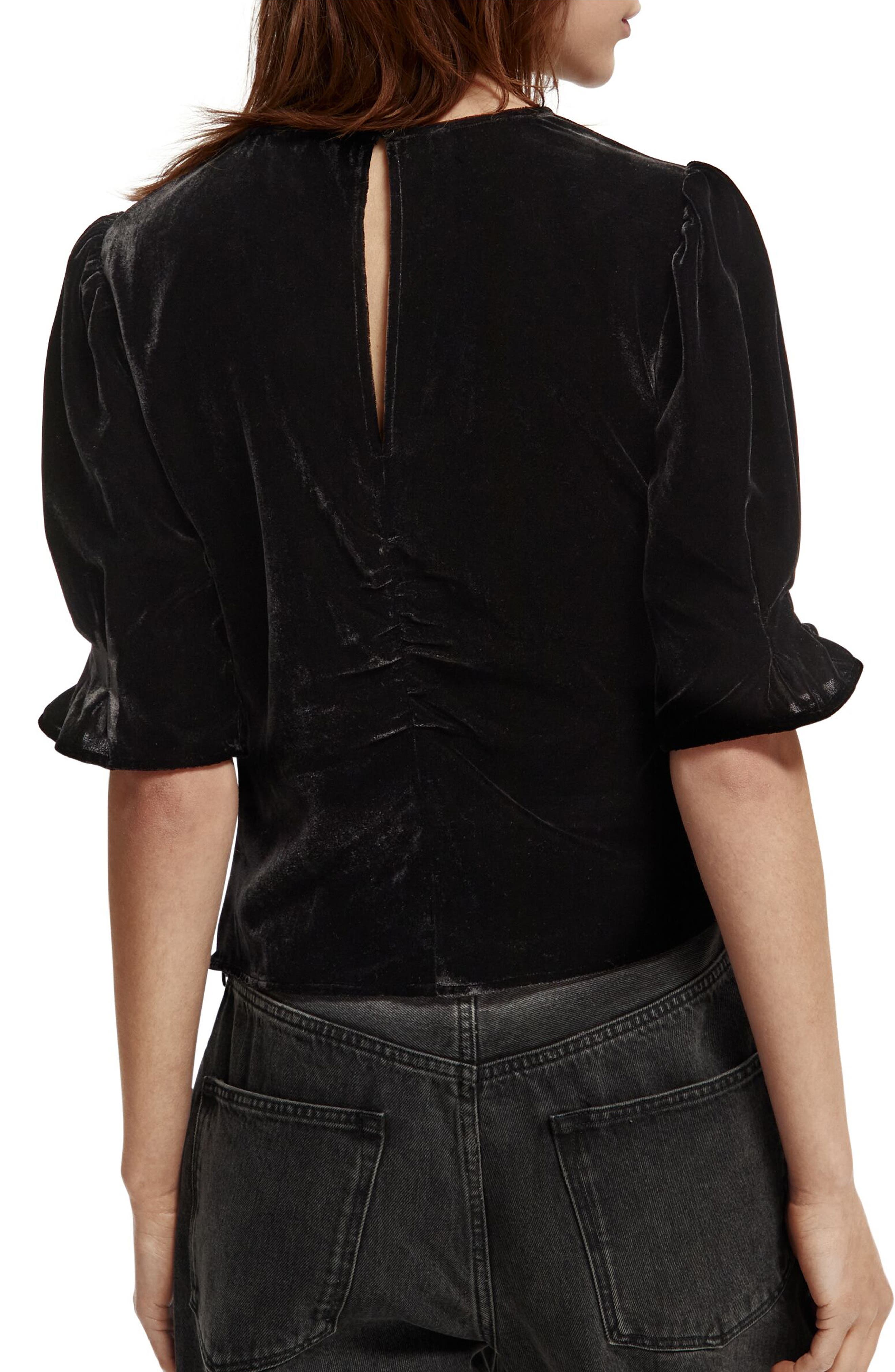 Scotch & Soda Ruched Velvet Top | Nordstromrack