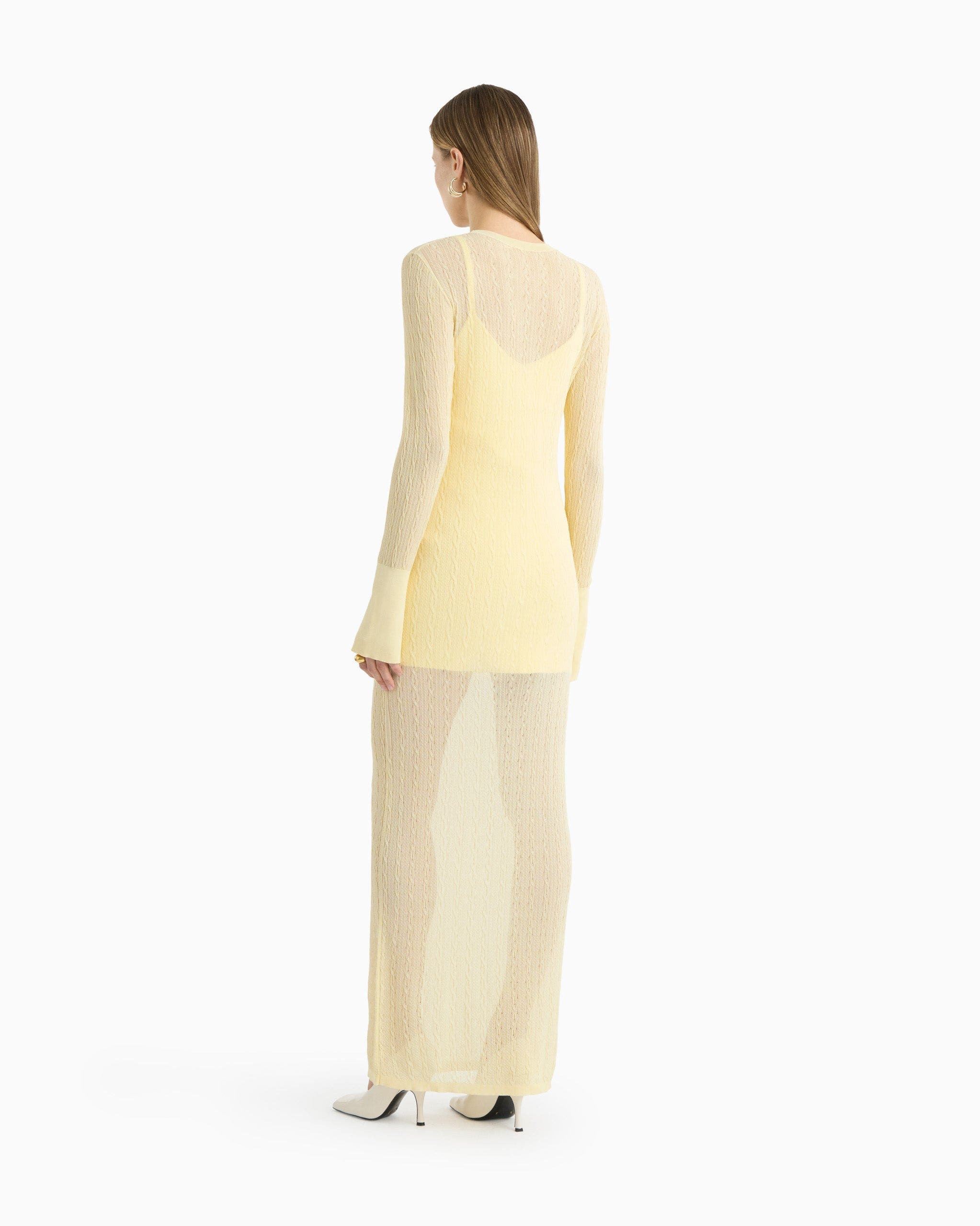 Ayla sheer cable dress (Women) | Nordstrom