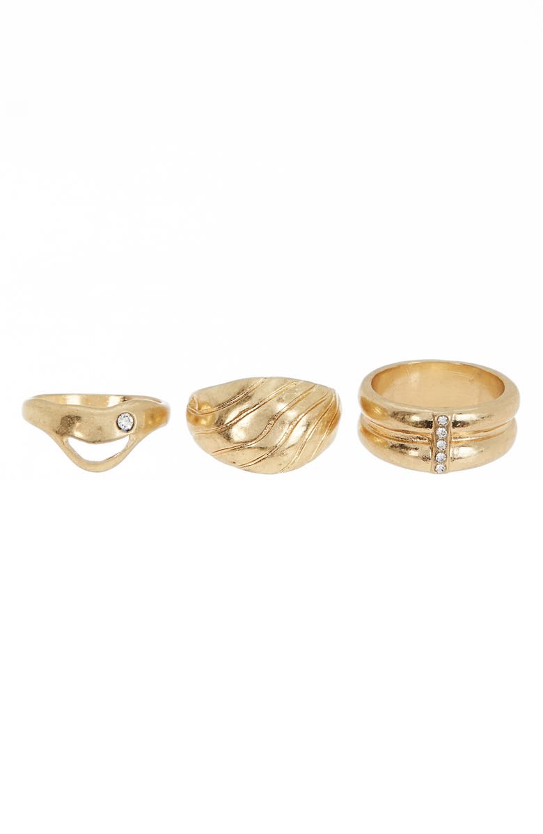 Melrose and Market Molten Textured Band Rings - Pack of 3 | Nordstromrack