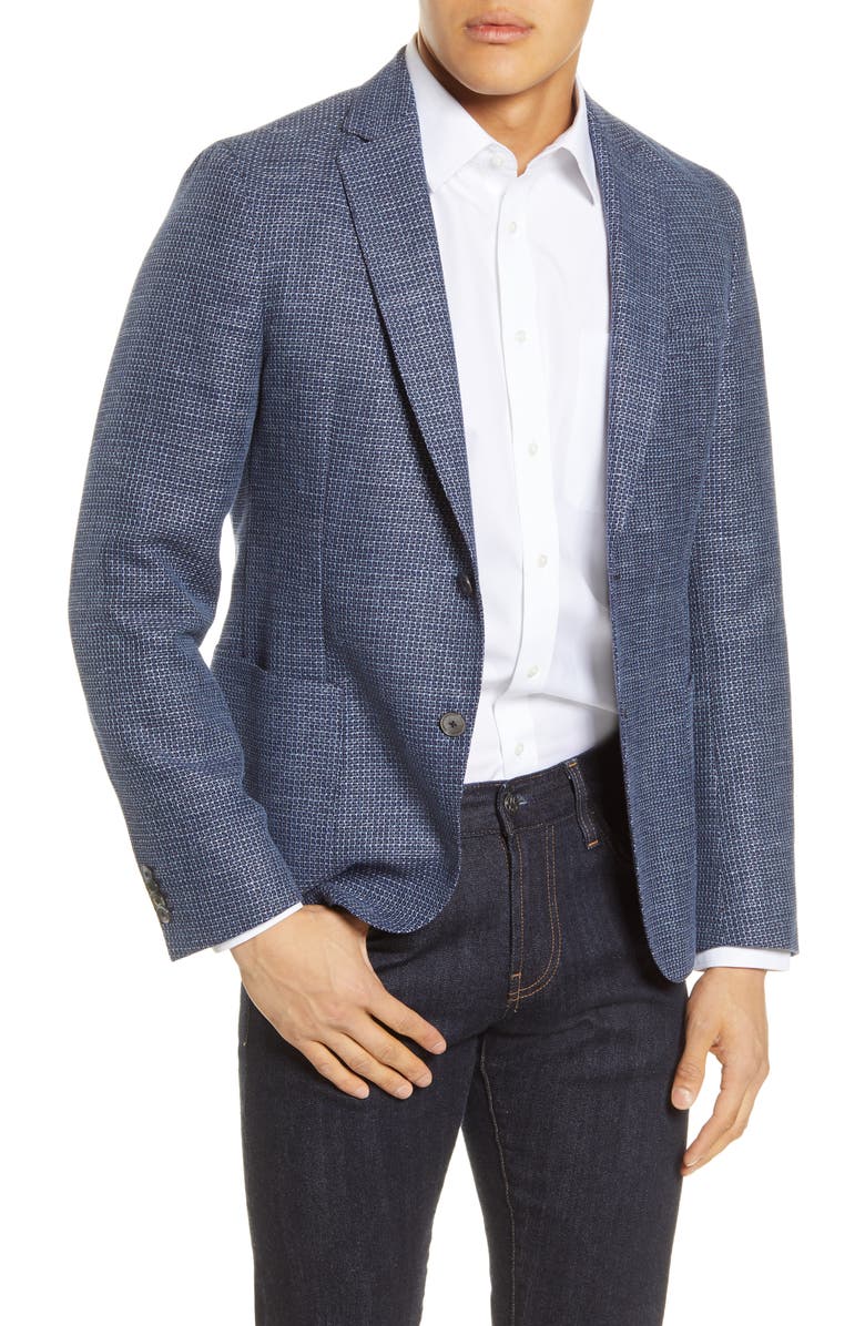 BOSS Nold Trim Fit Textured Wool Blend Sport Coat | Nordstromrack