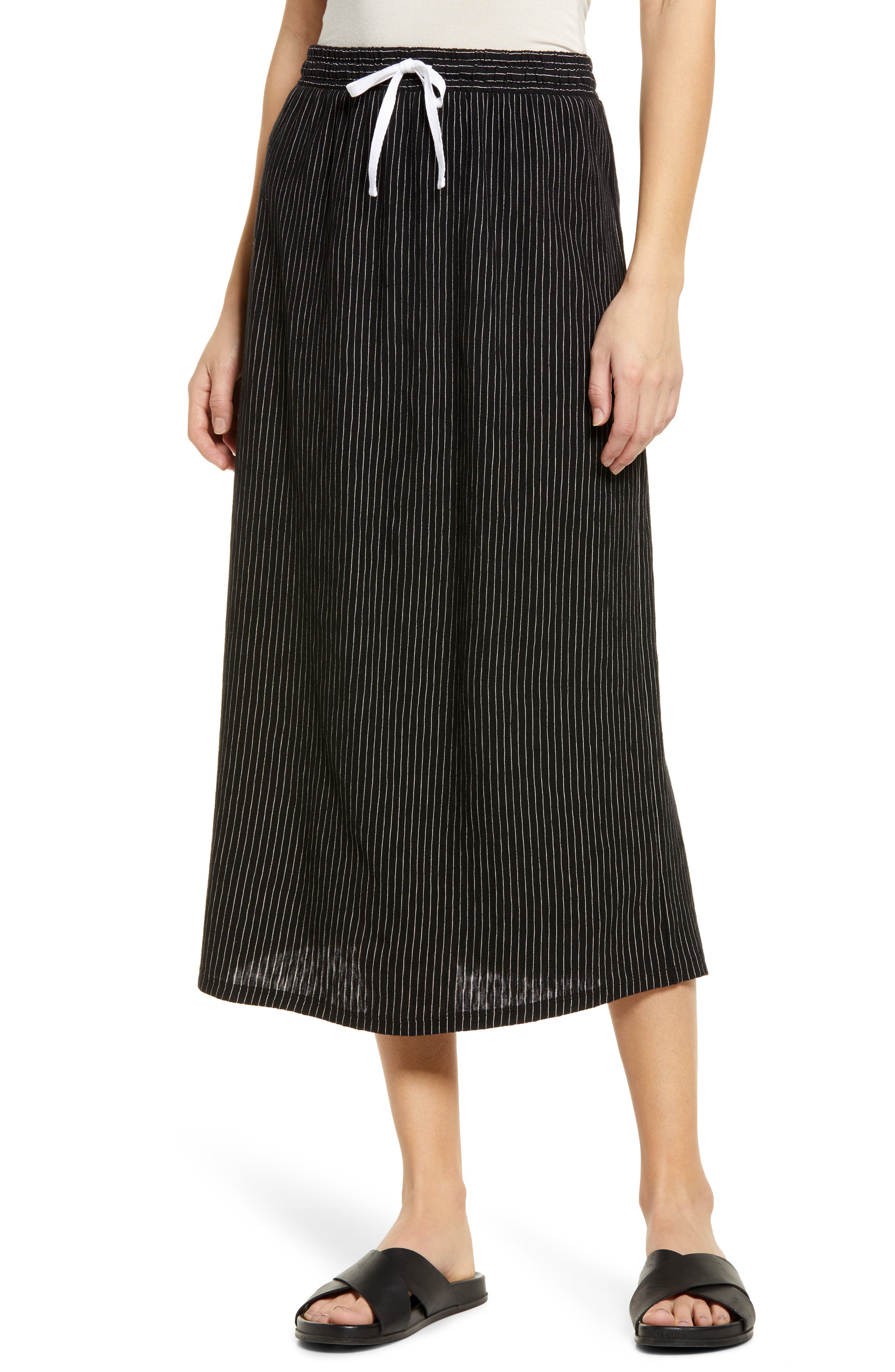 Caslon® Drawstring Midi Skirt | Nordstromrack