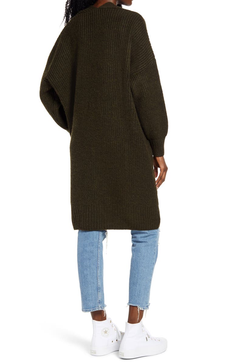 Topshop Ribbed Open Front Cardigan | Nordstromrack