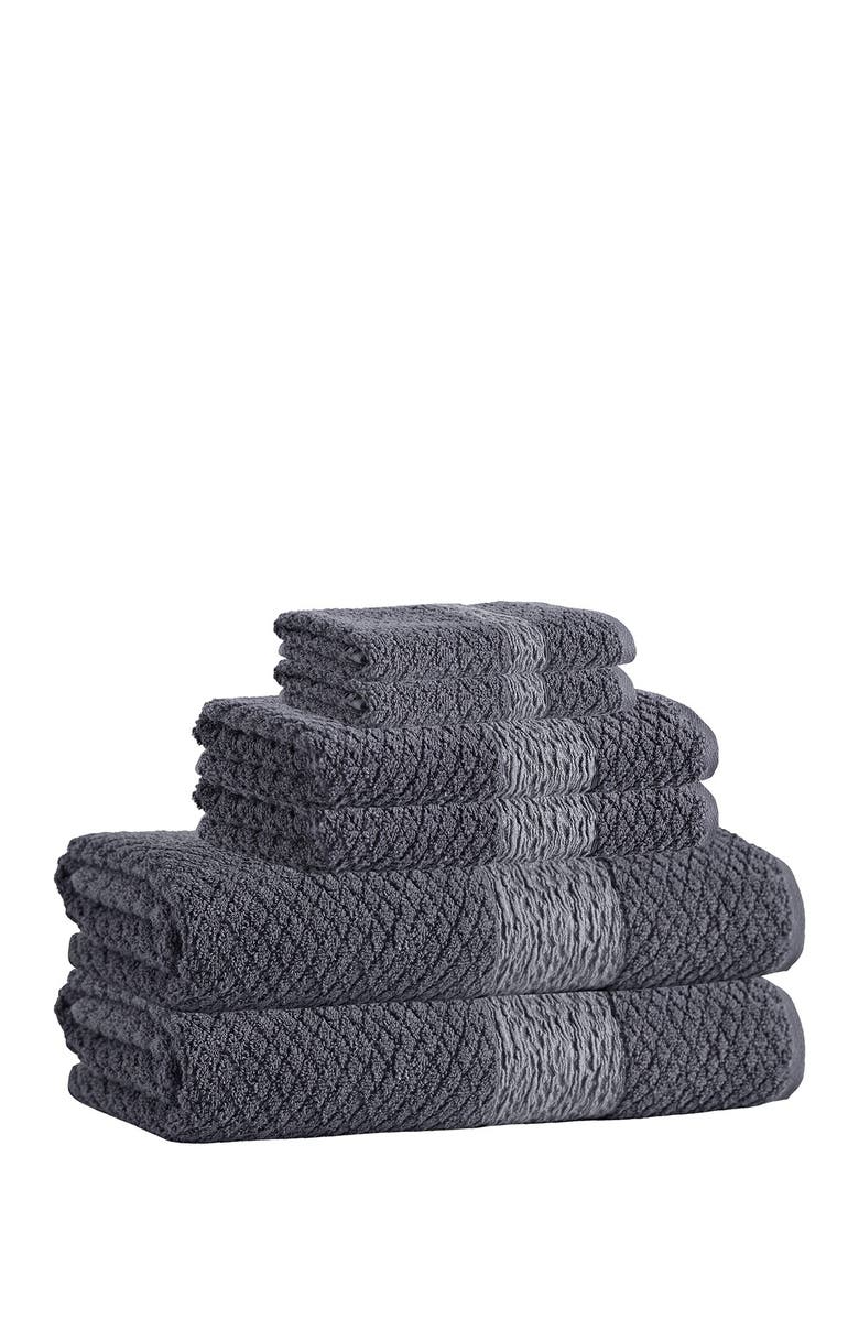 ENCHANTE HOME Anton Turkish Cotton 6-Piece Towel Set - Anthracite ...