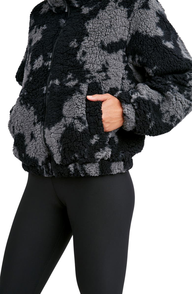 SAGE COLLECTIVE Jet Setter Printed Teddy Faux Shearling Jacket ...